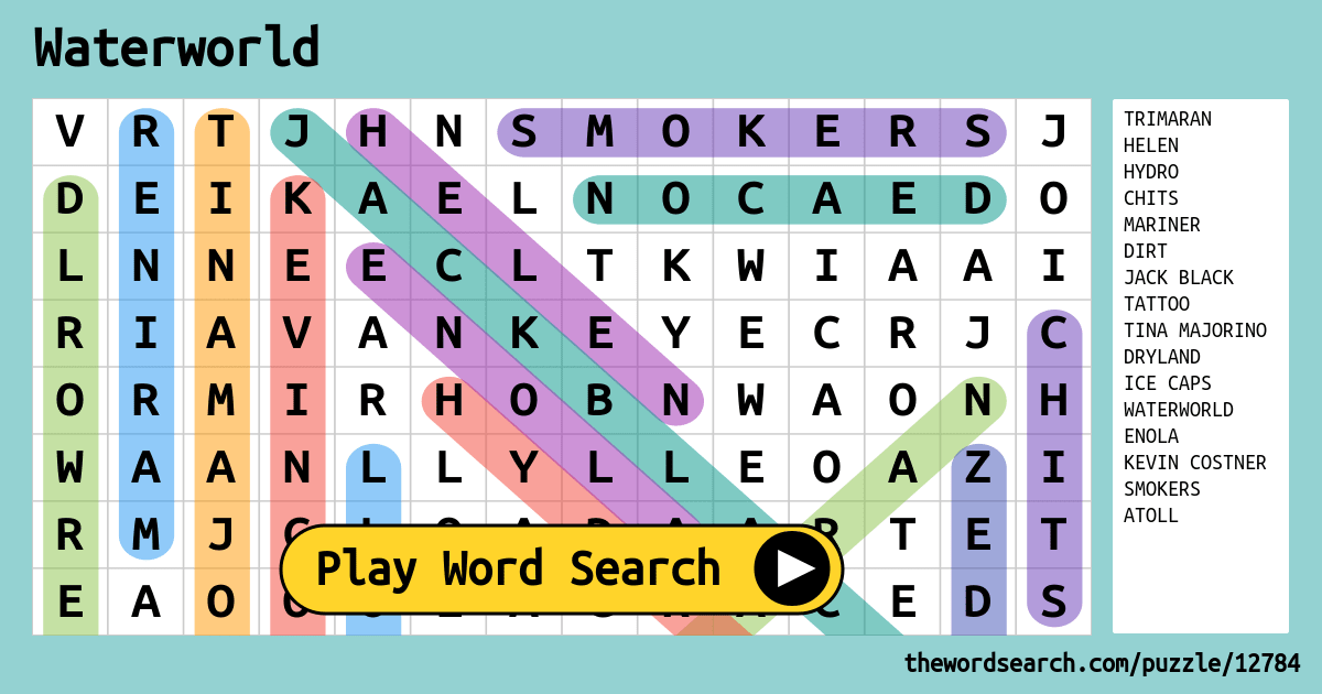 Waterworld Word Search