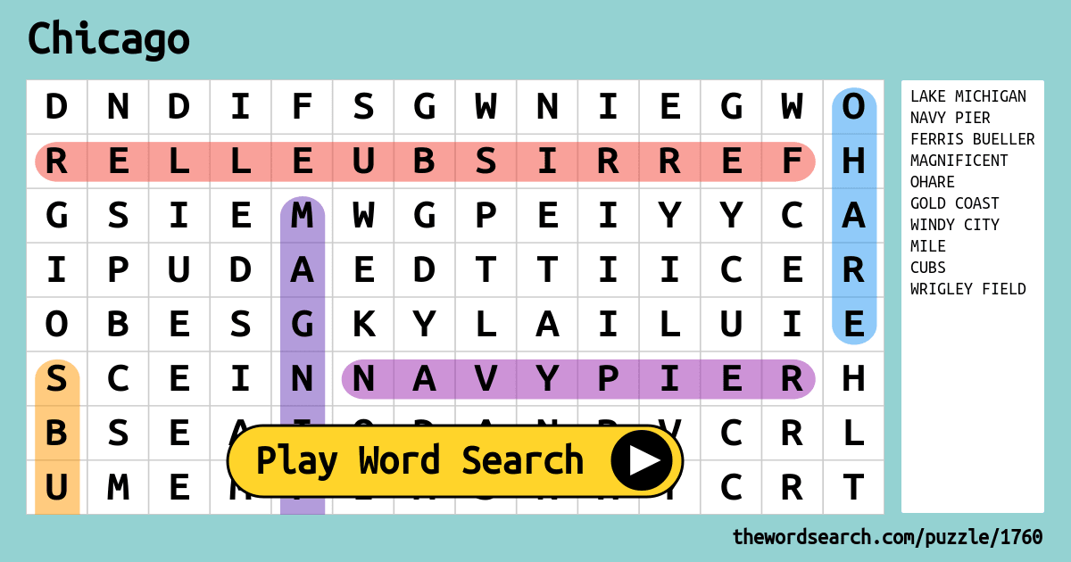 Chicago Word Search