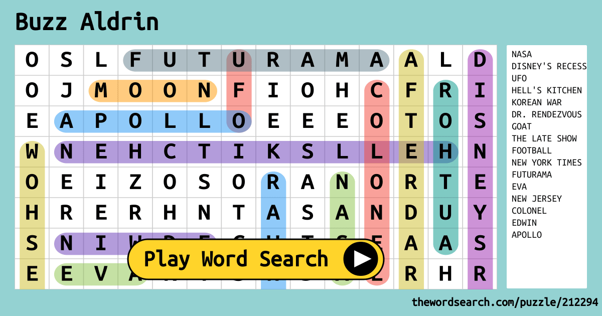Buzz Aldrin Word Search