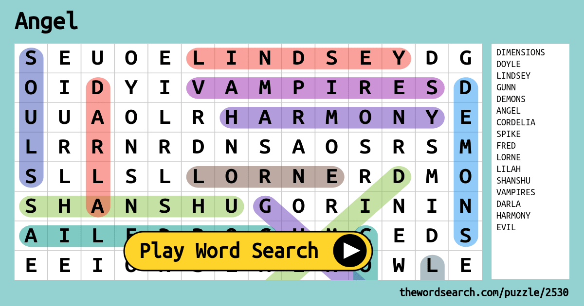 Angel Word Search