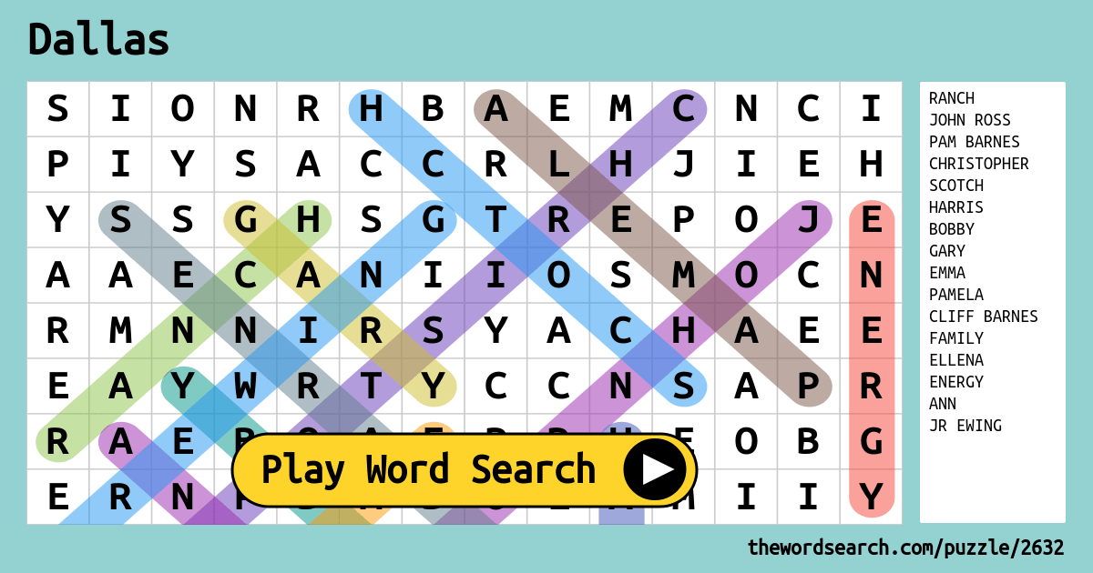 Dallas Word Search