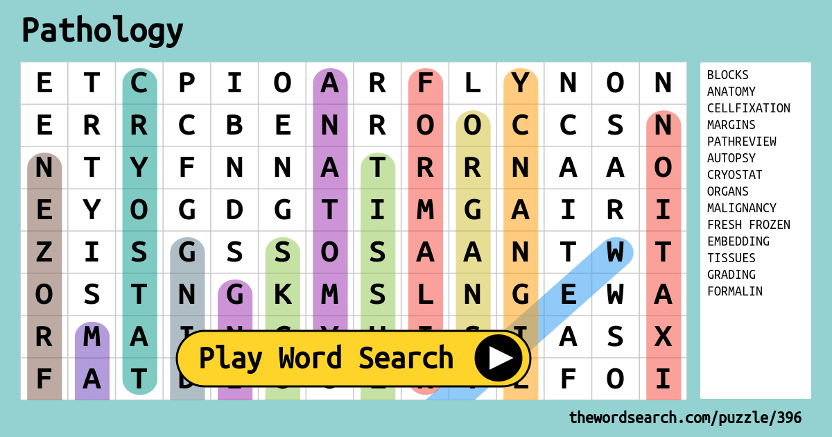 Pathology Word Search