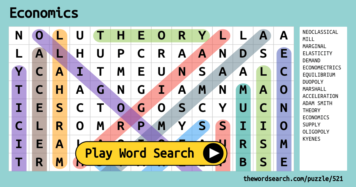 Download Word Search on Economics