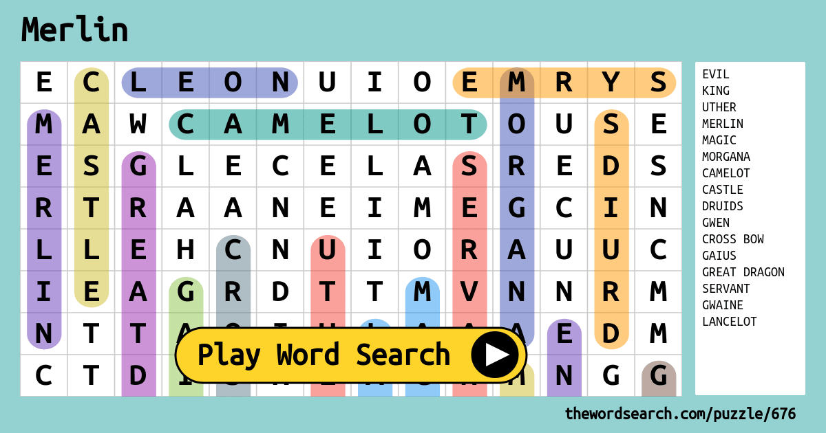 Merlin Word Search