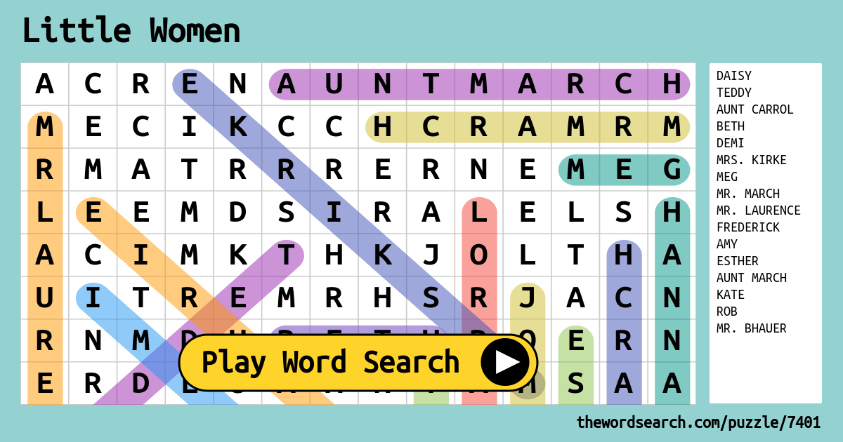 Little Women Word Search