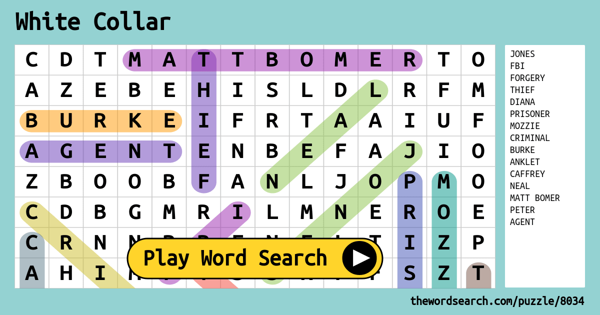 Download Word Search on White Collar