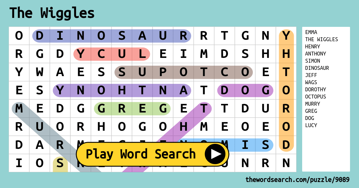 Download Word Search on The Wiggles