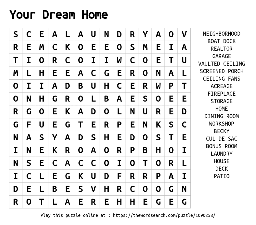 House Word Search