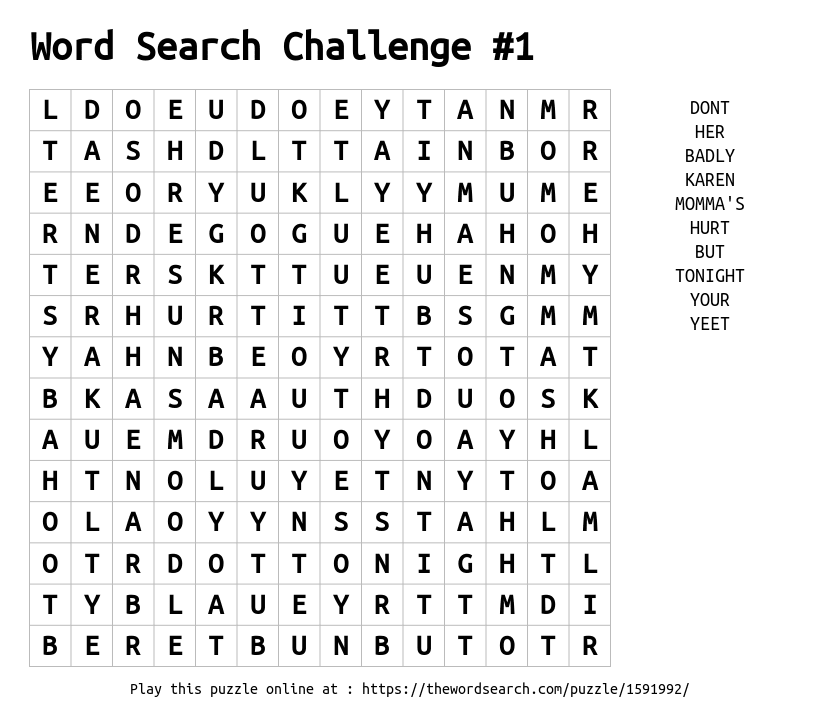 Download Word Search On Word Search Challenge 1