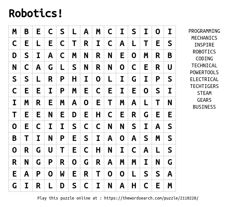Download Word Search on Robotics!