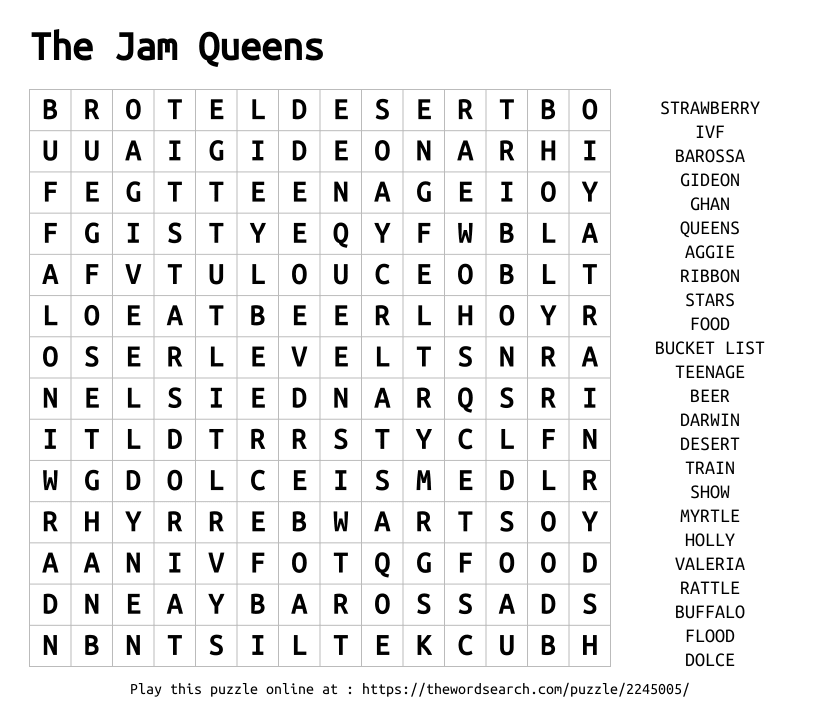 Download Word Search on The Jam Queens