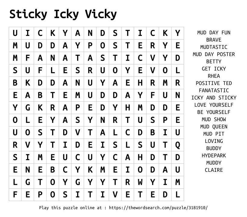 Download Word Search on Sticky Icky Vicky