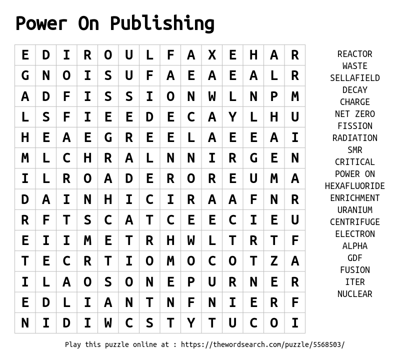 Download Word Search on Power On Publishing