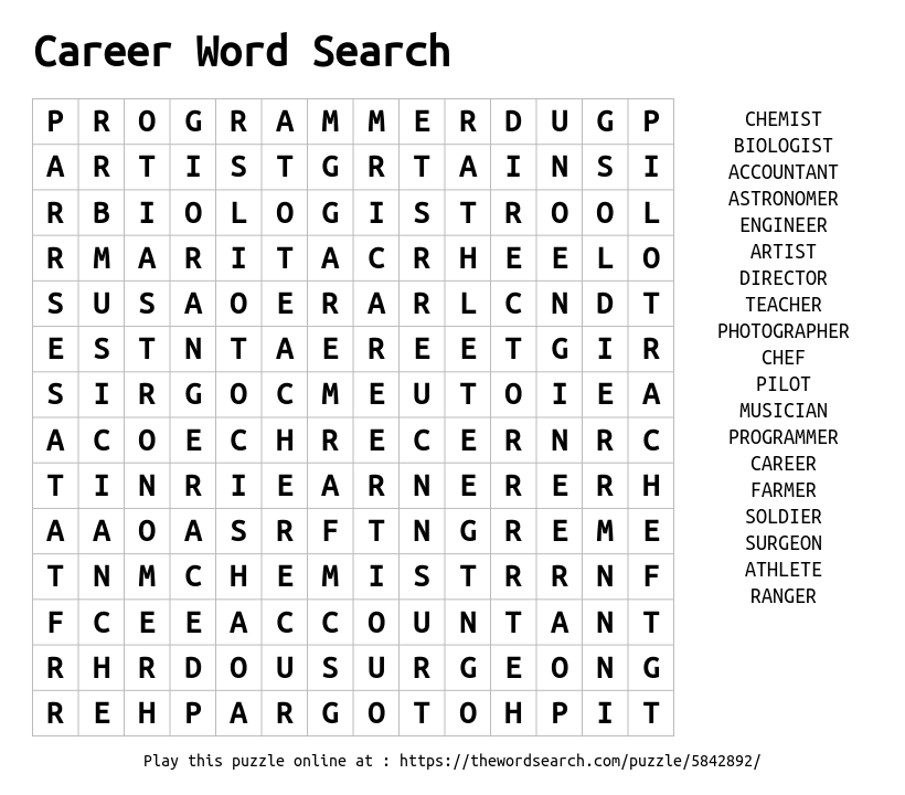 Download Word Search On Career Word Search download-word-search-on-career-word-search