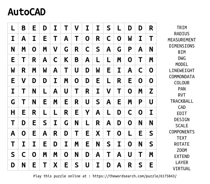 AutoCAD Word Search