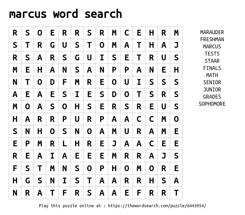 Download Word Search on marcus word search