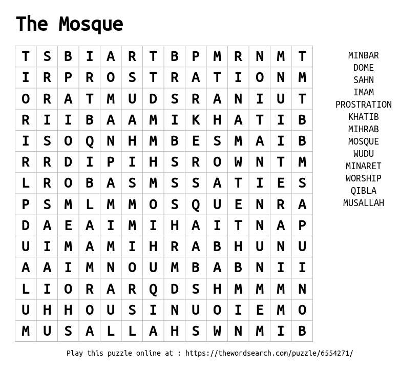 Download Word Search on The Mosque