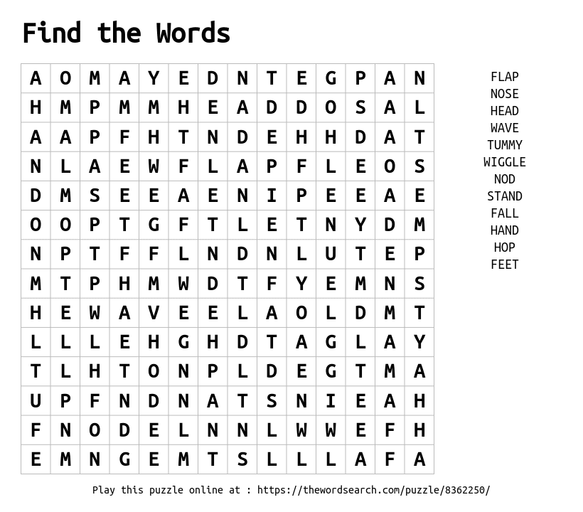 Find the Words Word Search