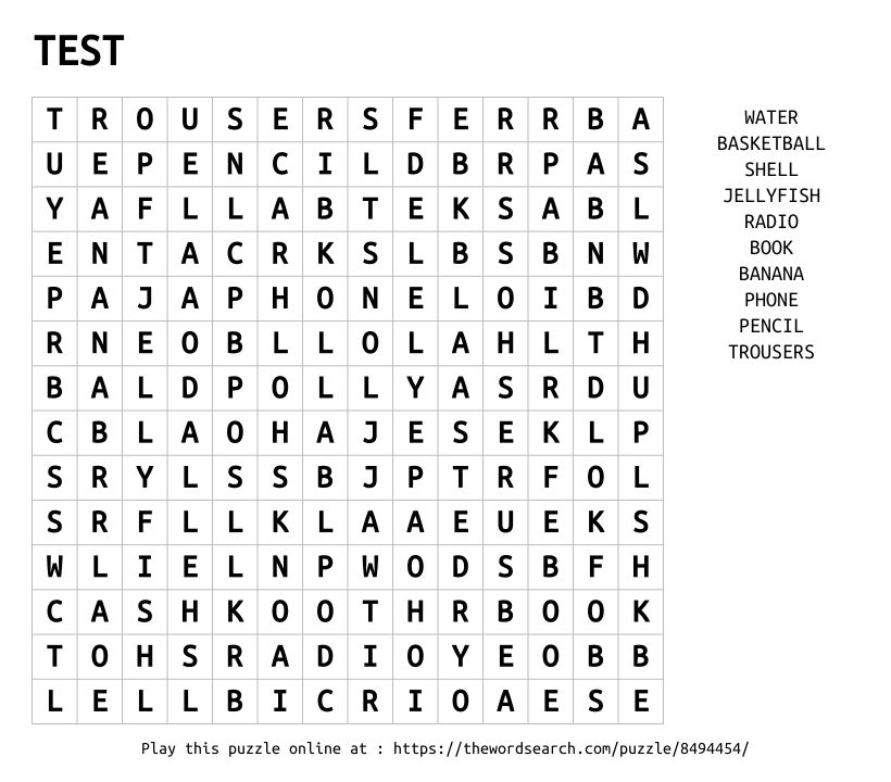 Download Word Search on TEST