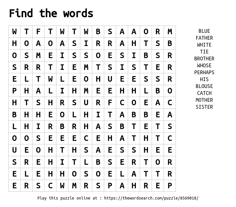 Download Word Search on Find the words