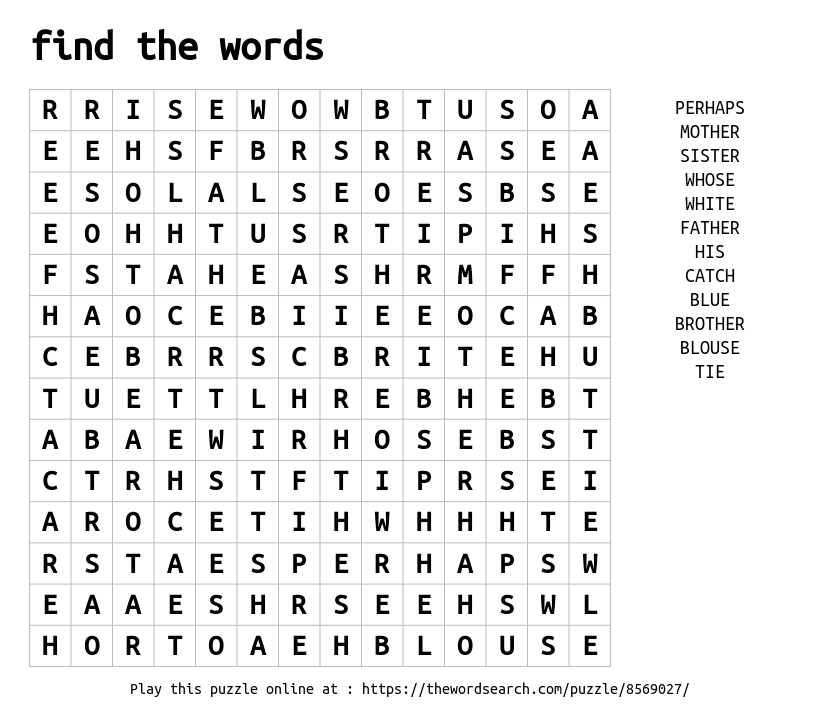 Download Word Search on find the words