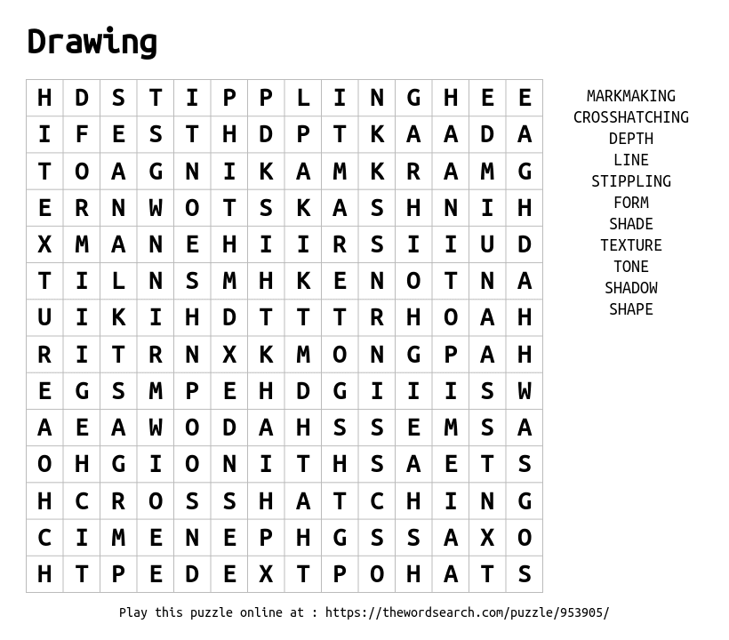 Download Word Search on Drawing